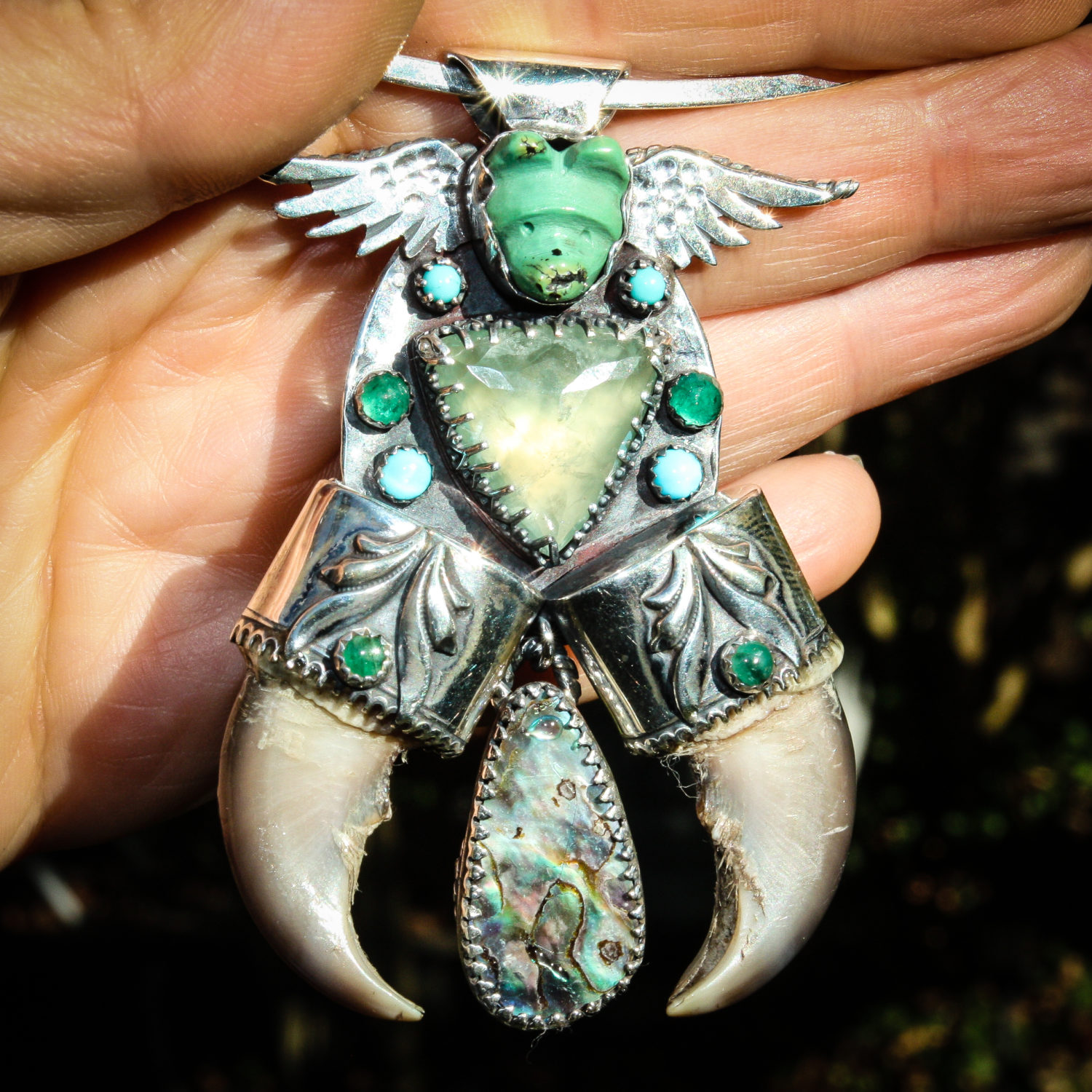 Healing Spirit ~ Bear Claw Amulet - Angela Blessing Jewelry Designs